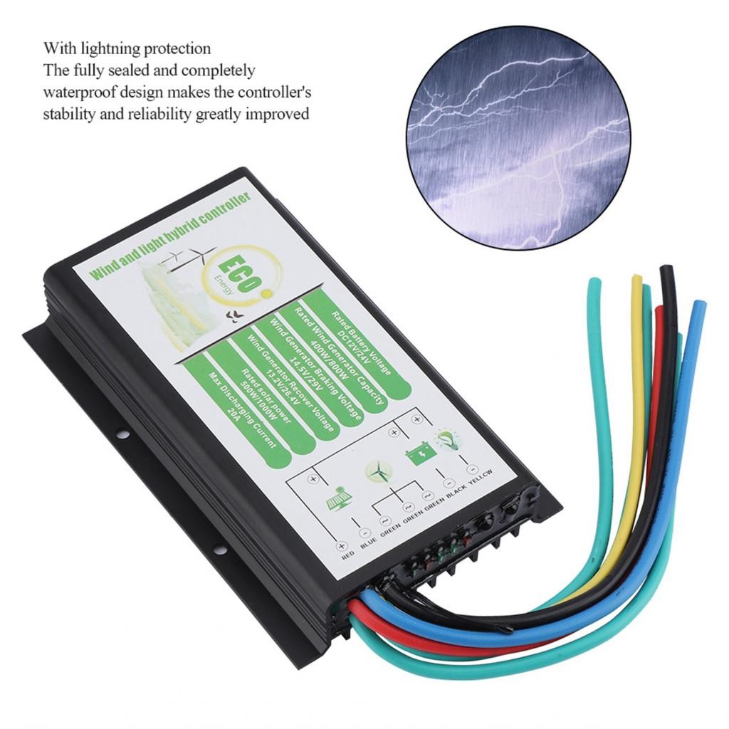 ujewndju-ph Garosa Wind and Solar Controller Regulator DC 12V / 24V ...