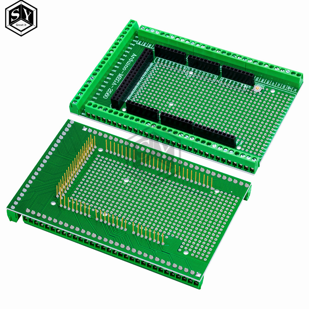 MEGA 2560 R3 Expansion Shield with Dual-Side Prototyping Area & Screw ...