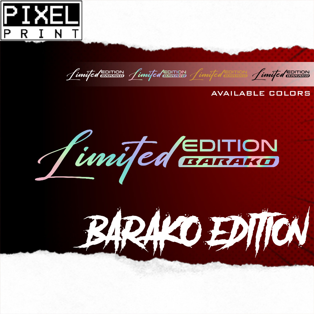 LIMITED EDITION BARAKO Stickers for Motorcycle Design Vinyl Sticker ...