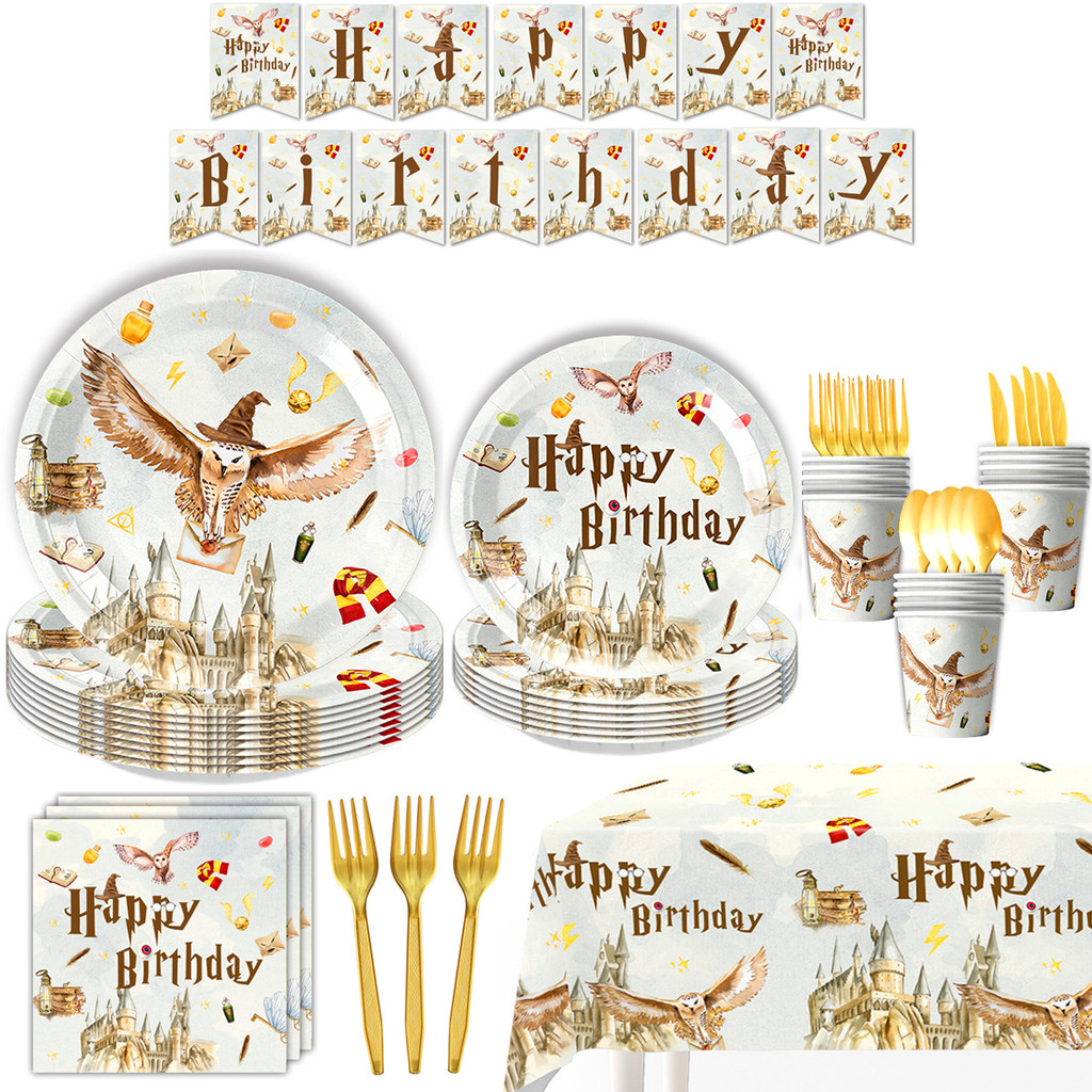 Harry Potter Themed Party Tableware Kids Birthday Party Decoration ...