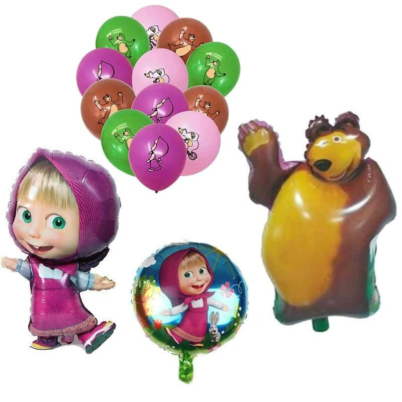 Cartoon Cartoon Masha Bear Aluminum Film Balloon Children's Birthday ...