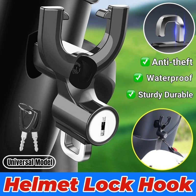 Motorcycle Helmet Lock Metal Anti-Theft Fixed Helmet Security Lock Hook ...