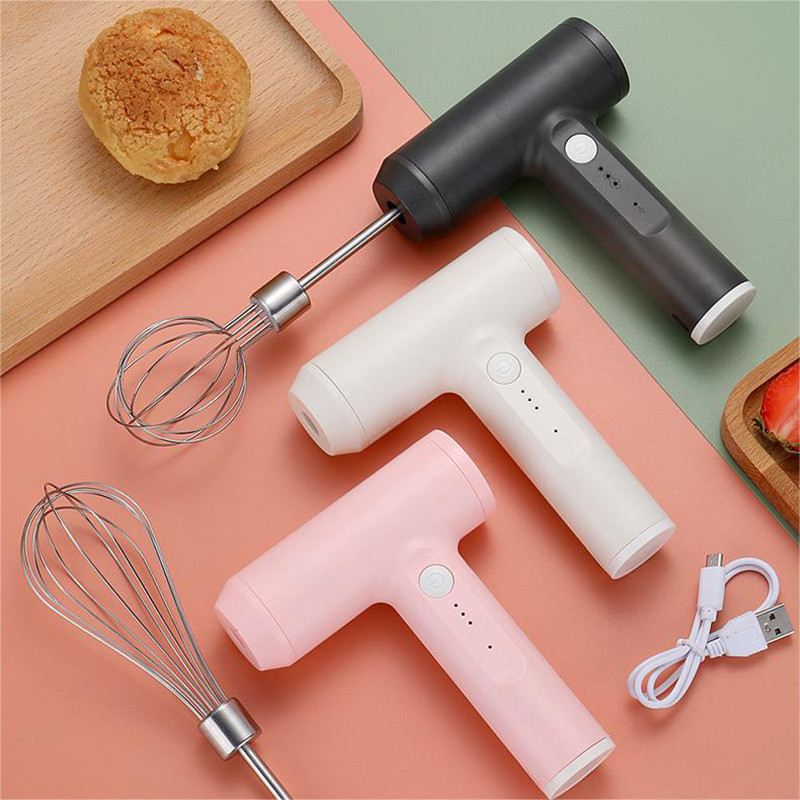 [ety] Wireless Electric Food Mixer Portable 3 Speeds Egg Beater Baking Dough Cake Cream Mixer ...
