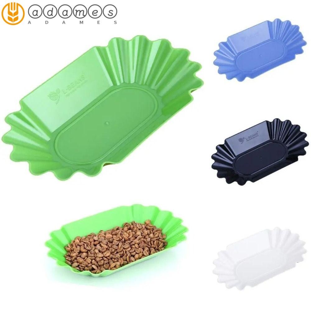 ADAMES Coffee Bean Tray, Plastic Oval Sample Display Tray, Snacks Case ...