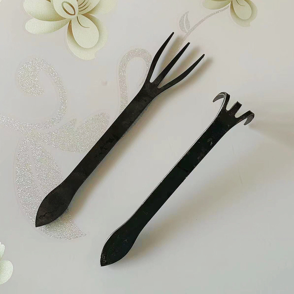 New Bonsai Rake Household Stainless Manganese Steel Hand Rake Double ...