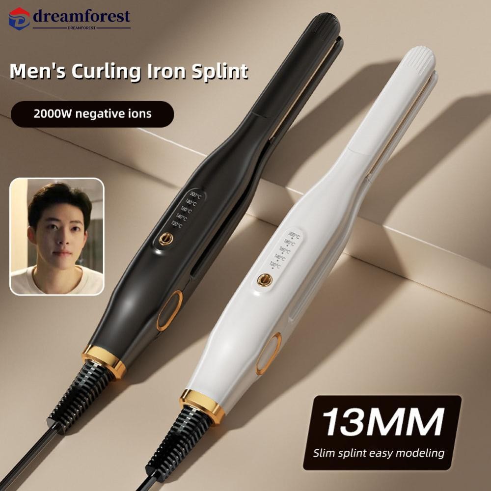 DREAMFOREST Men Short Hair Splint Curling Iron Adjustable Temperature ...