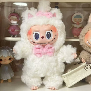 POPMART Labubu Zimomo White Cat Cute Customized Doll Vinyl Face Blind ...