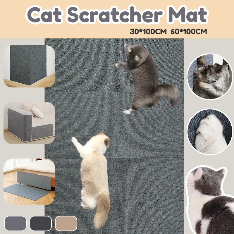 Cat Scratcher Mat Croppable Cat Scratch Board Self-Adhesive Wall ...