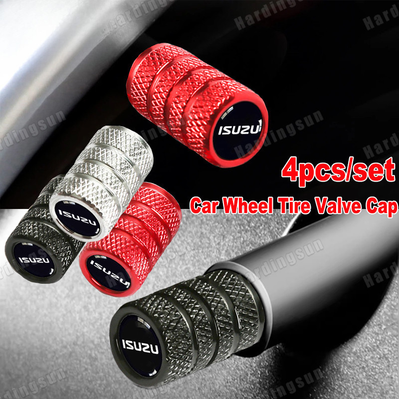 ISUZU 4PCS Car Tire Air Valve Stem Cap Wheel Valve Dust Cover For ...