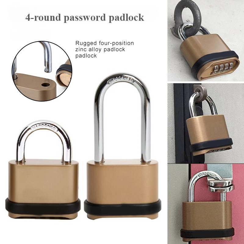 Four-Digit Number Combination Padlock Waterproof Lock for Garage Closet ...