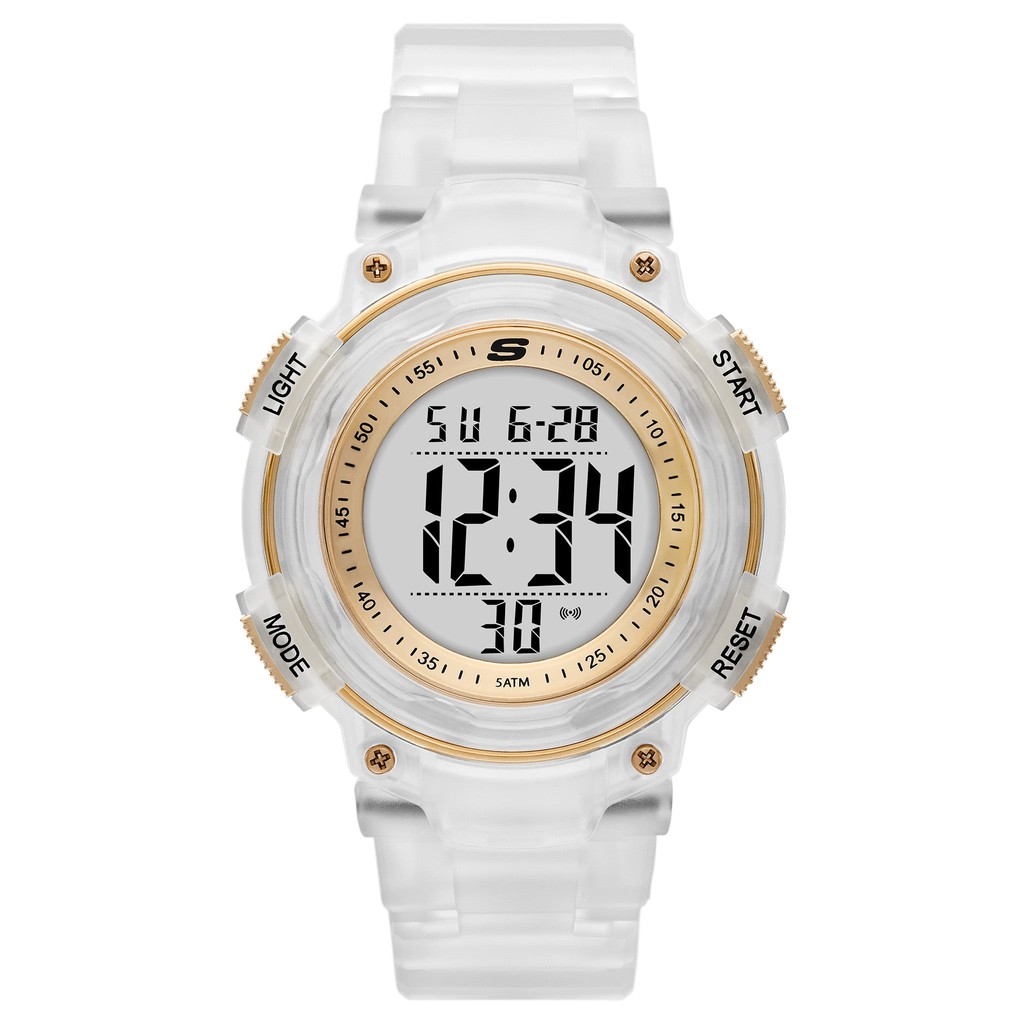 Skechers Ruhland Clear Polyurethane Strap Digital Watch SKC-SR1176 ...