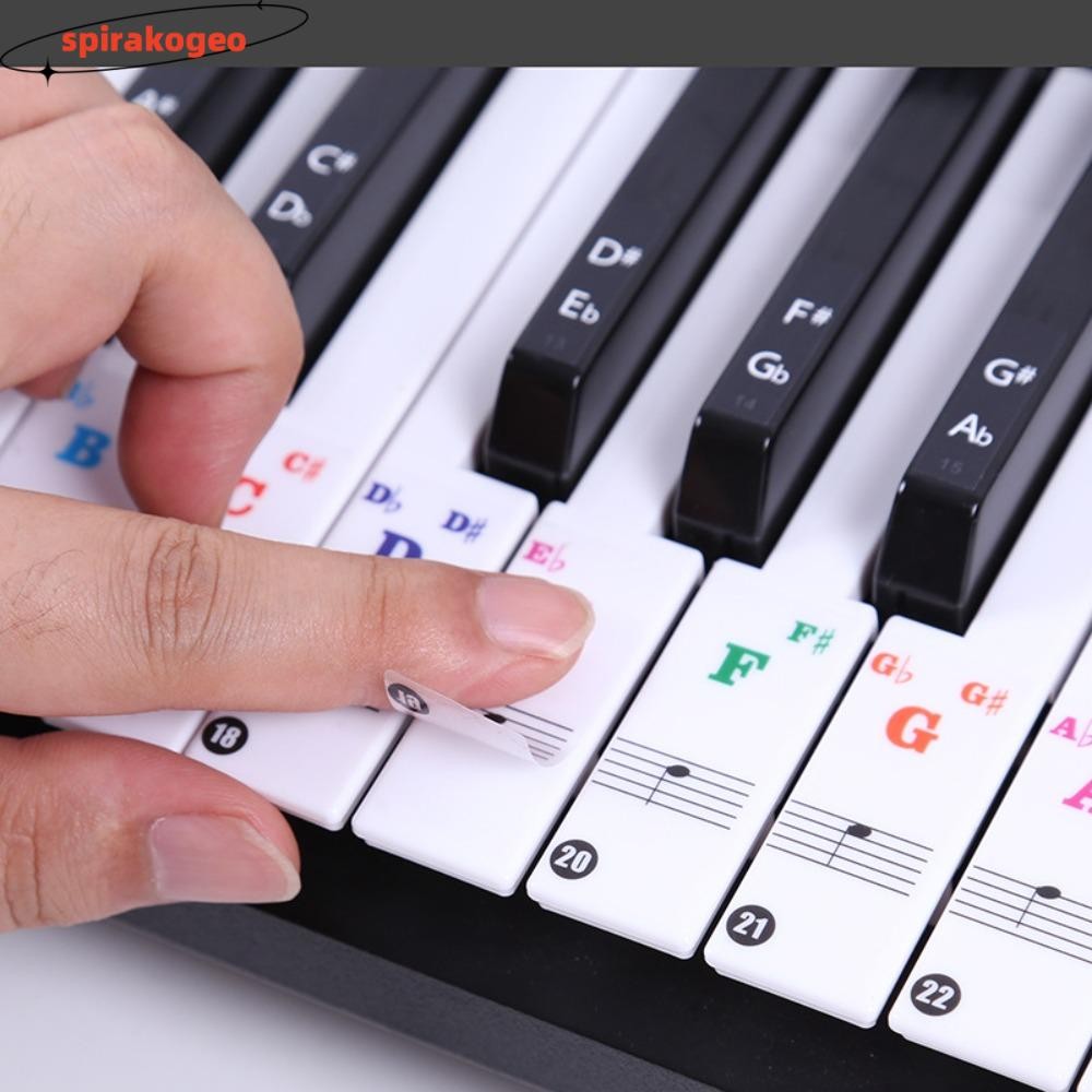 SPIRAKOGEO Piano Spectrum Sticker Symbol, Removable 88/61/54/49 Key ...
