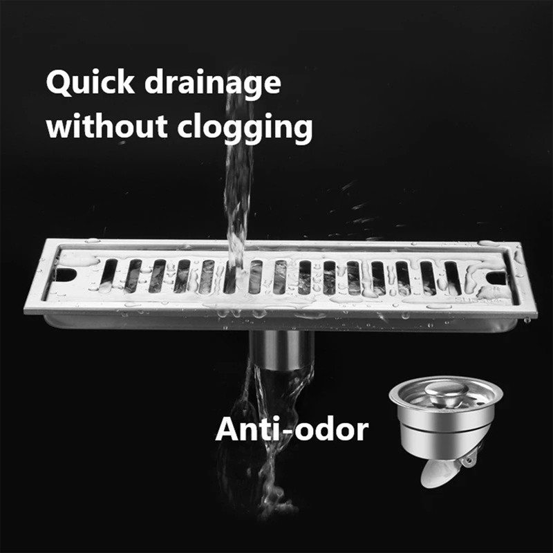 Stainless Steel 304 Linear Floor Drain Anti-odor Long Floor Drain ...