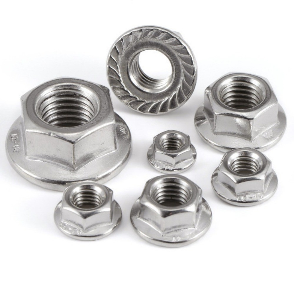 Nut/ DIN6923 Reverse Thread Flange Nut 304 SS Left-Hand Flange NutM4/M5/M6/M8/M10/M12 (RM-PH-a ...