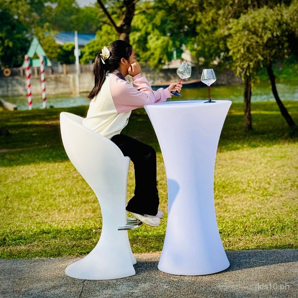 led High-legged Small Waist Bar Table Creative Light-Up Bar Counter ...