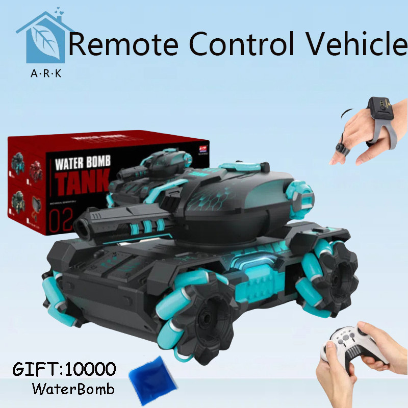 RC Car Big Size 4WD Tank RC Toy Water Bomb Shooting Competitive Gesture ...