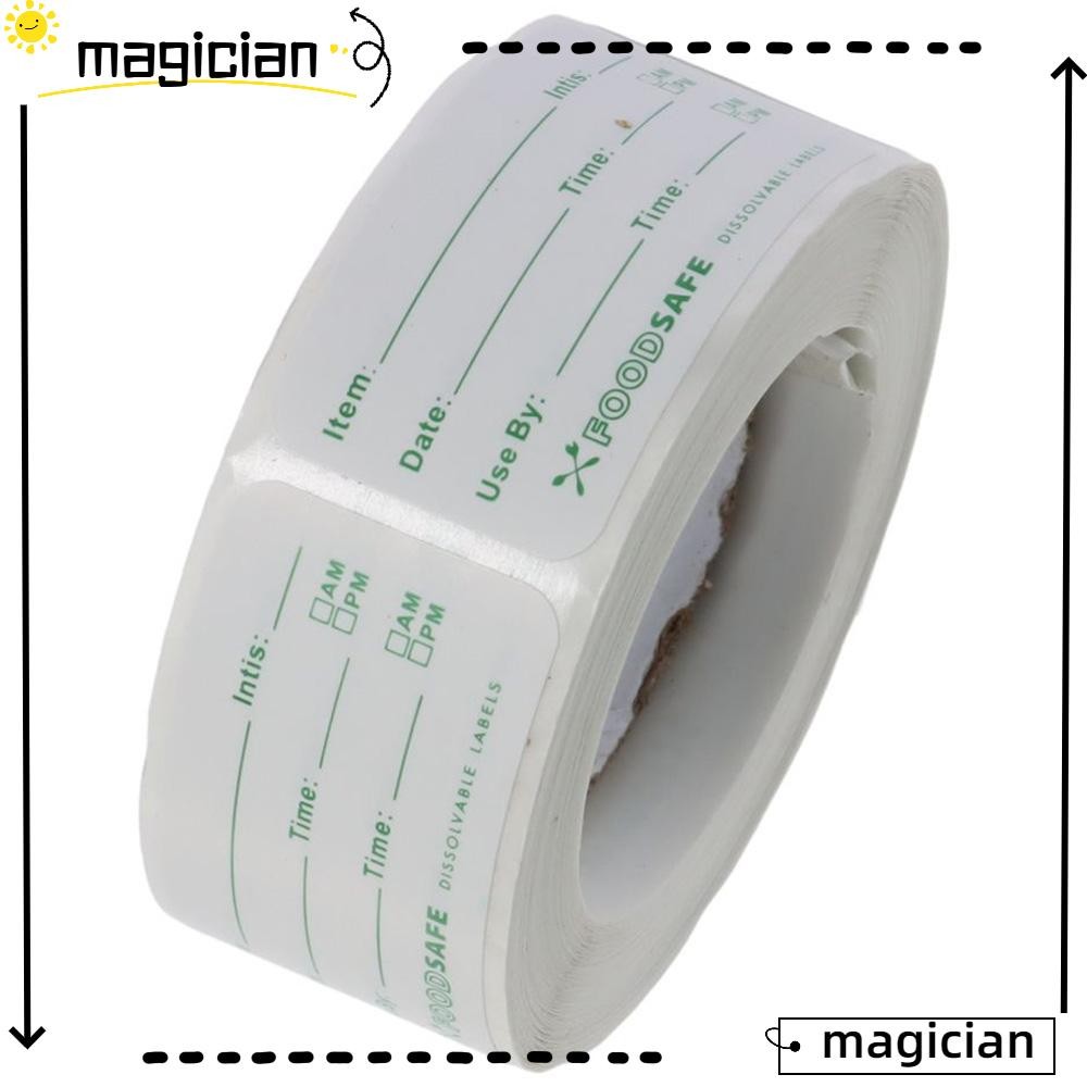 MAG Food Label Stickers, Dissolvable No Adhesive Residue Dissolves Food ...