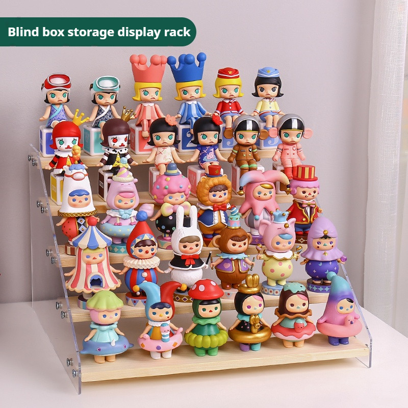 muti-layer Ladder Acrylic Display Rack Organizer Wooden Food Dessert ...