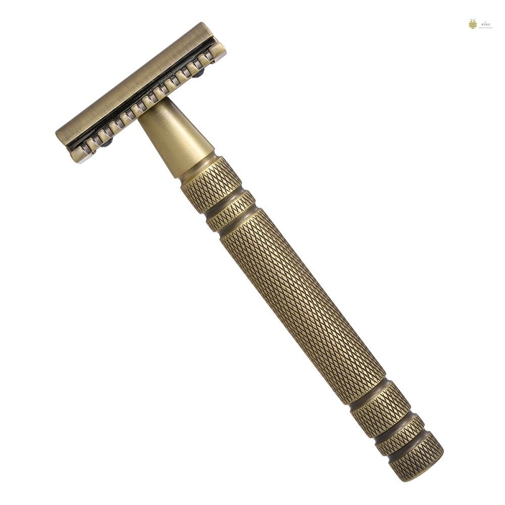 Elec)Metal Razor Shaving Kit Double Edge Safety Razor with Stand Manual ...