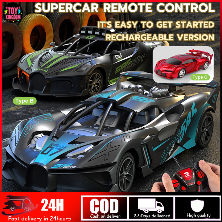 Wireless Remote Control Car Rechargeable Racing Toys Boy RC Drift Car ...
