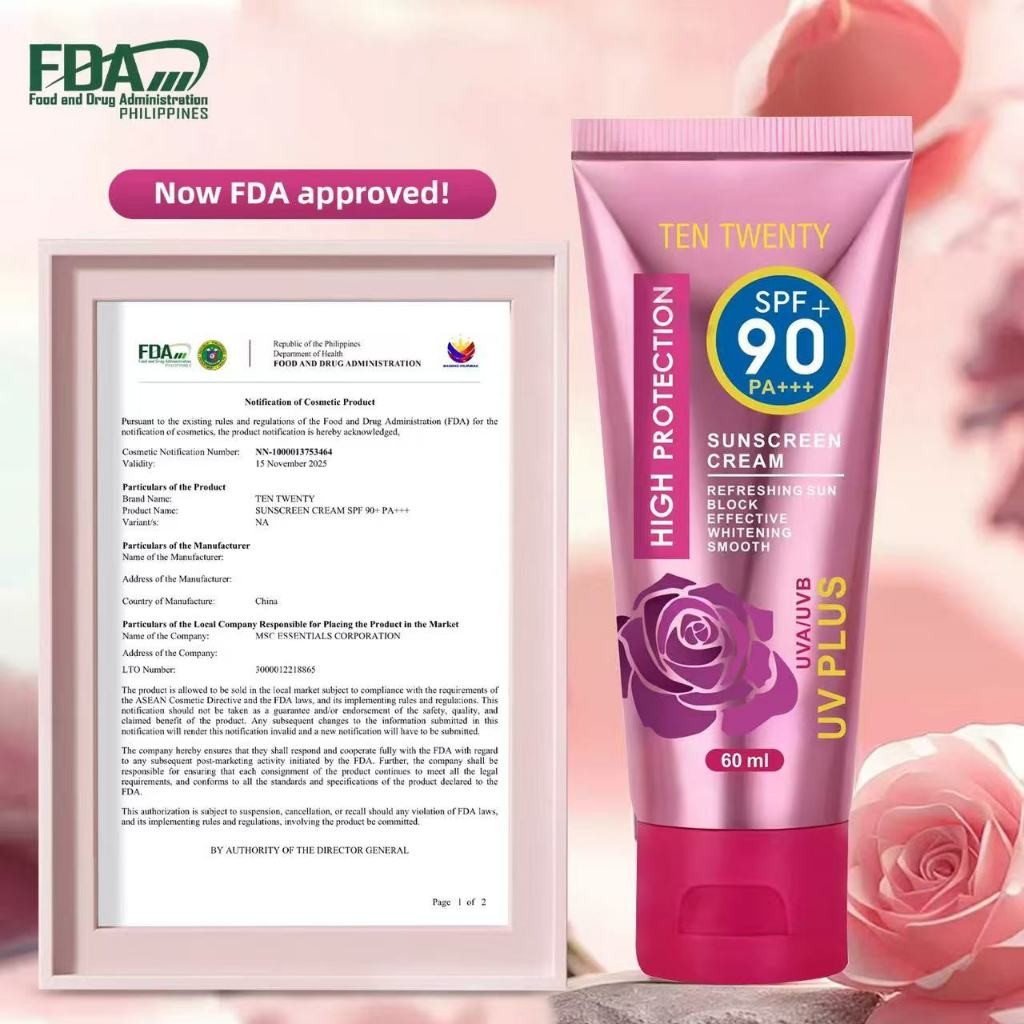 Ten Twenty Sunscreen Cream with SPF 90+ PA+++ Effective Whitening ...