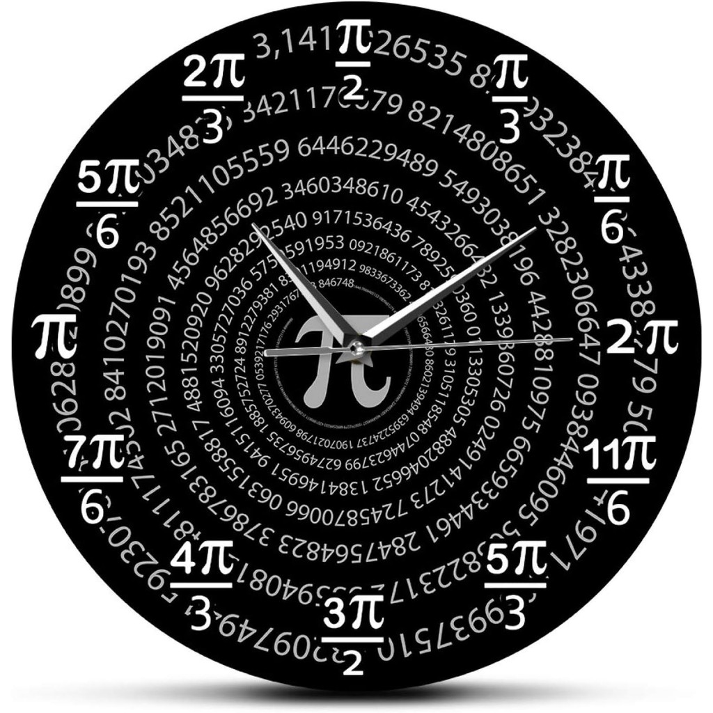 Wall Clock Decorative 12 inch Mathematical Constant Pi Wall Clock ...