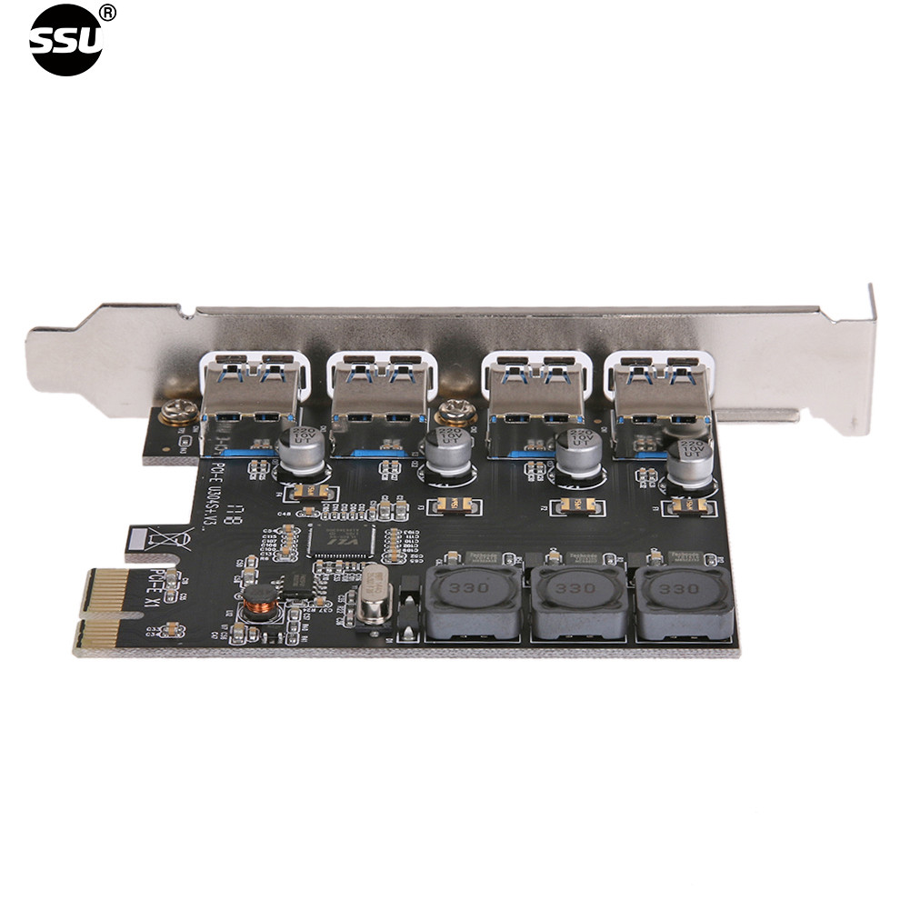 [bigbag.ph] SSU U3V04S+ 4 Port USB 3.0 PCIe Expansion Card PCI Express ...