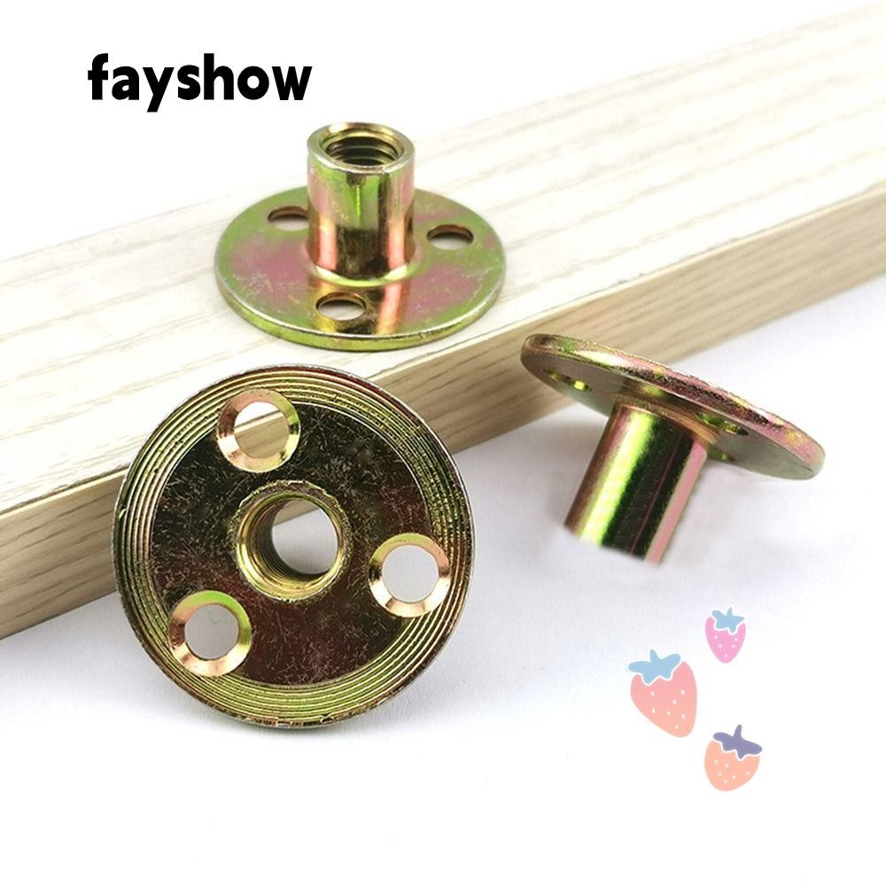 FAYSHOW2 5Pcs/set Lock Nuts, Round Flat Metal Three-hole Locking Flange ...