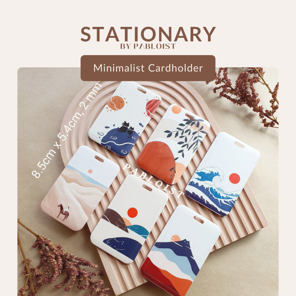 Minimalist Cat Card Cover Japanese Meow Card Holder with Long Hanging ...