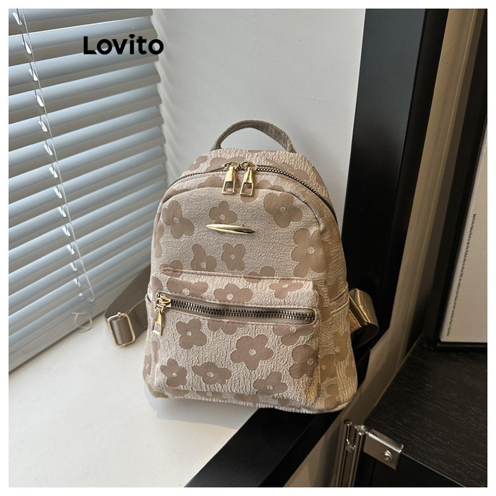 Lovito Women Casual Backpack Floral Flower Print Spring and Summer ...