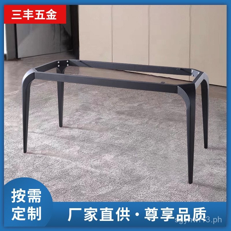 Iron Art Dining Table Legs Marble Rock Slab Table Legs Support Carbon ...