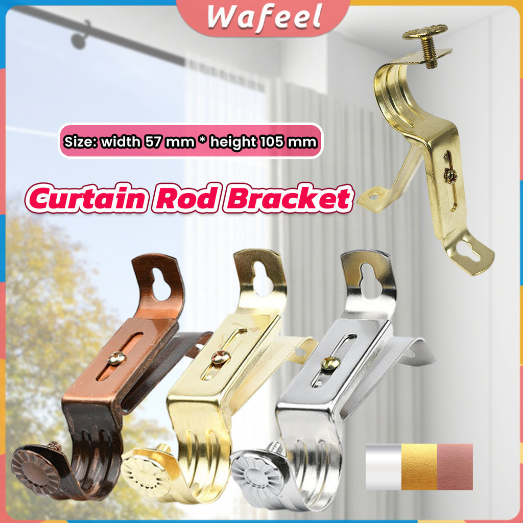 W.A. Curtain Rod Brackets Rod Holders for 28mm Rod, Premium Iron ...
