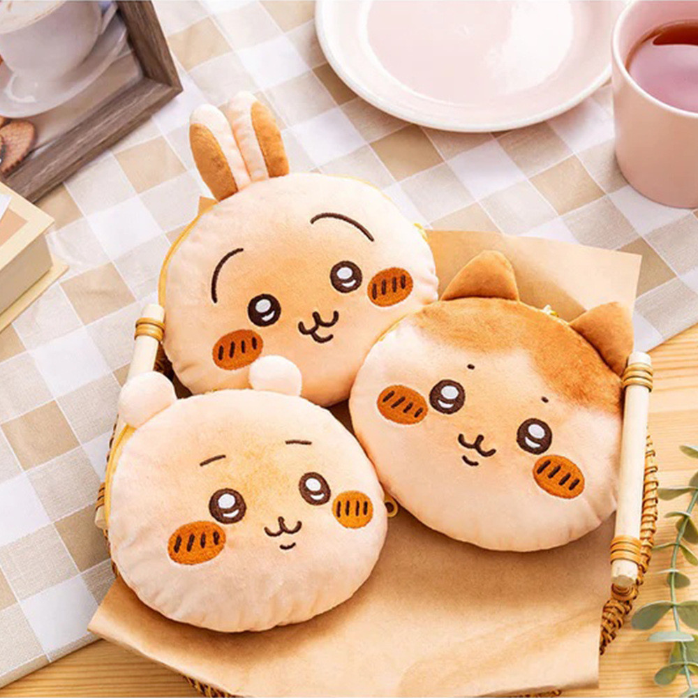Cute Chiikawa Dorayaki Bread Hachiware Usagi Plush Doll Coin Purses ...