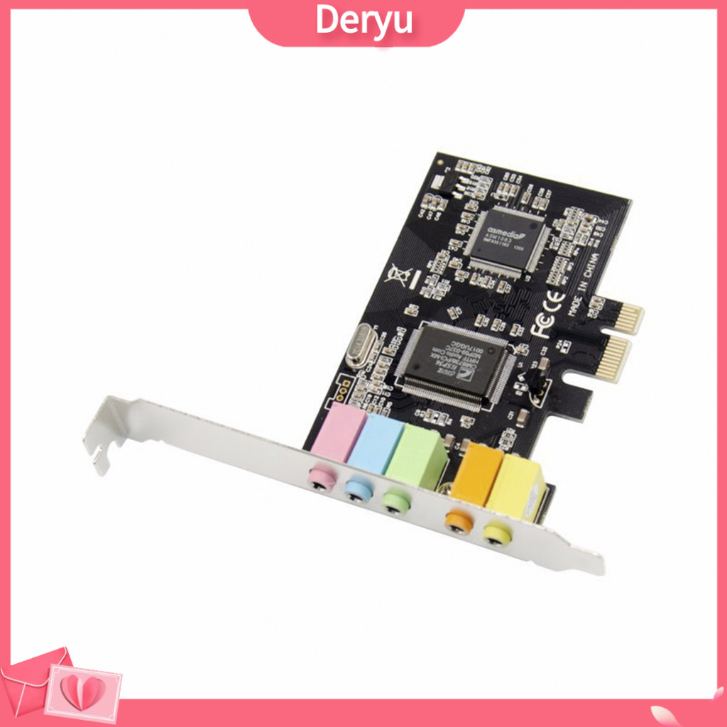 {Deryu} PCI 32-bit Express x1 PCI-E 51ch CMI8738 Internal Audio Digital ...