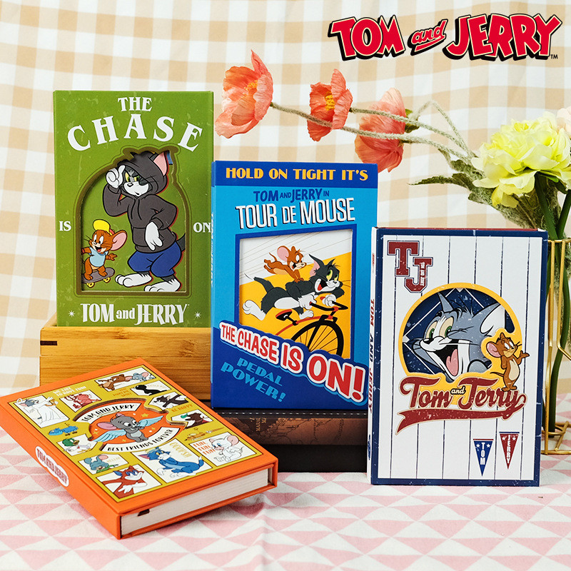 Genuine Tom and Jerry Notebook Portable Tri-fold Diary for Students ...