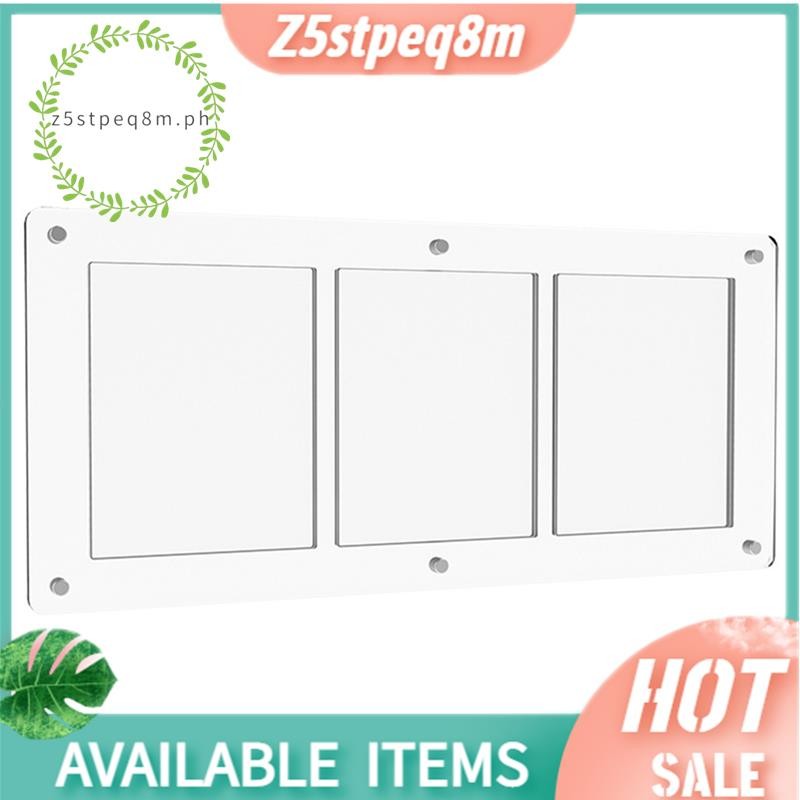 Acrylic Three-Frame Card Holder Magnetic Transparent Card Display Stand ...