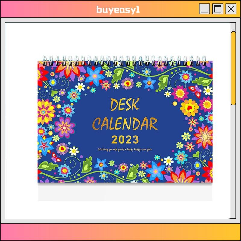 2 PCS Standing Flip Calendar 12 Months Desktop Calendar Stand Up ...