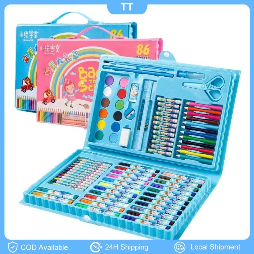 86pcs Watercolor Pen Drawing Set for Kids Children Crayon Painting Set ...
