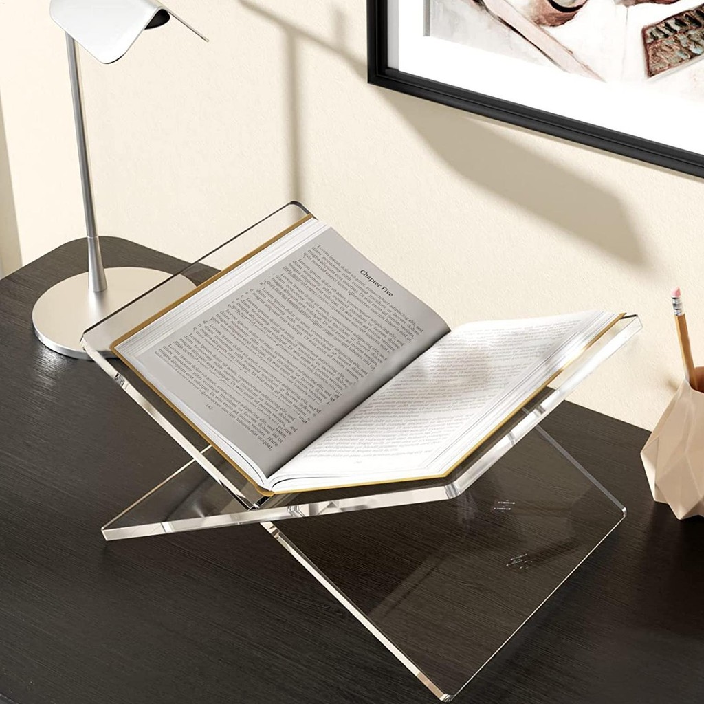 Acrylic Book Stand Functional X Shaped Book Stand with Rounded Corners ...