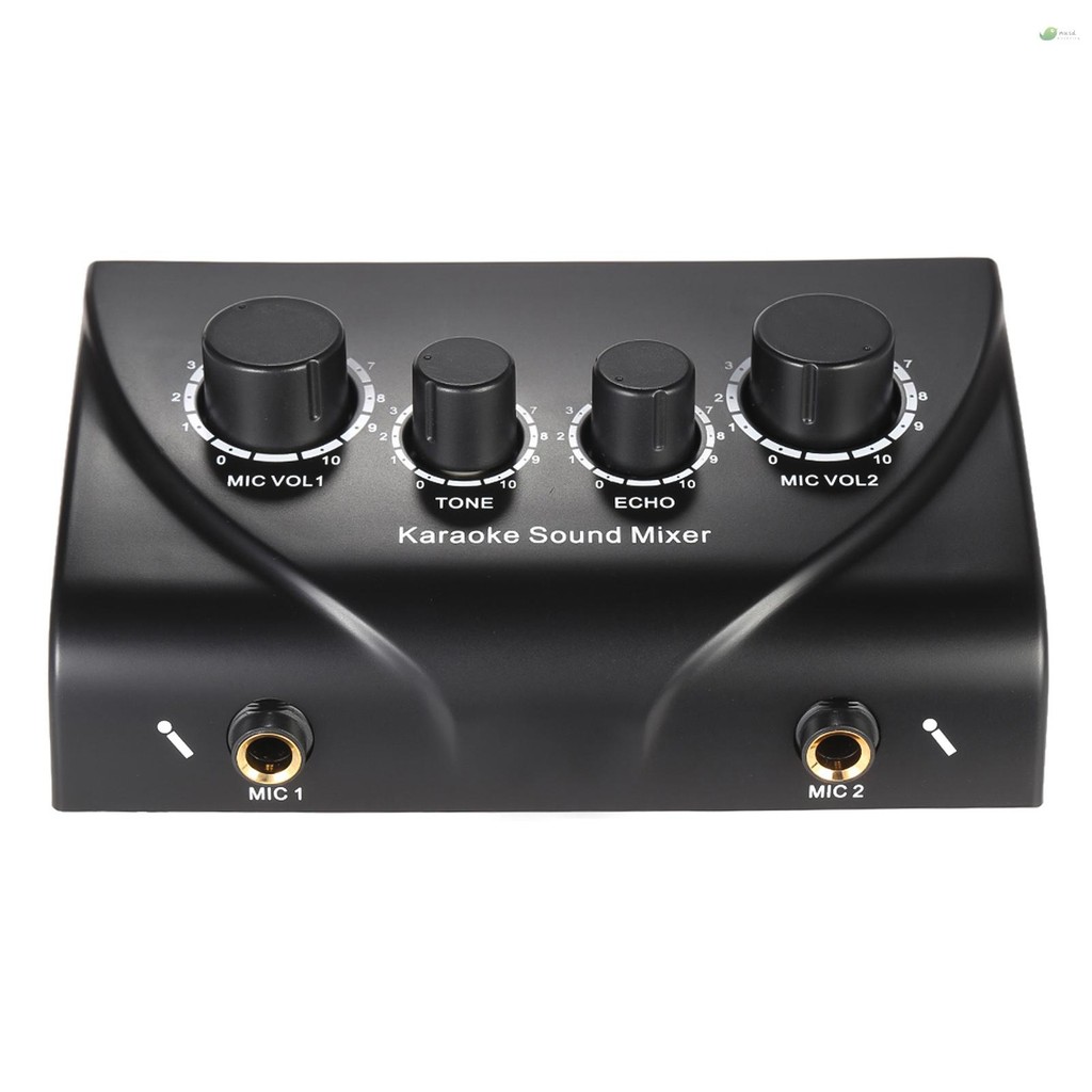 [Musdoing local]Karaoke Sound Mixer Dual Mic Inputs With Cable | Shopee ...