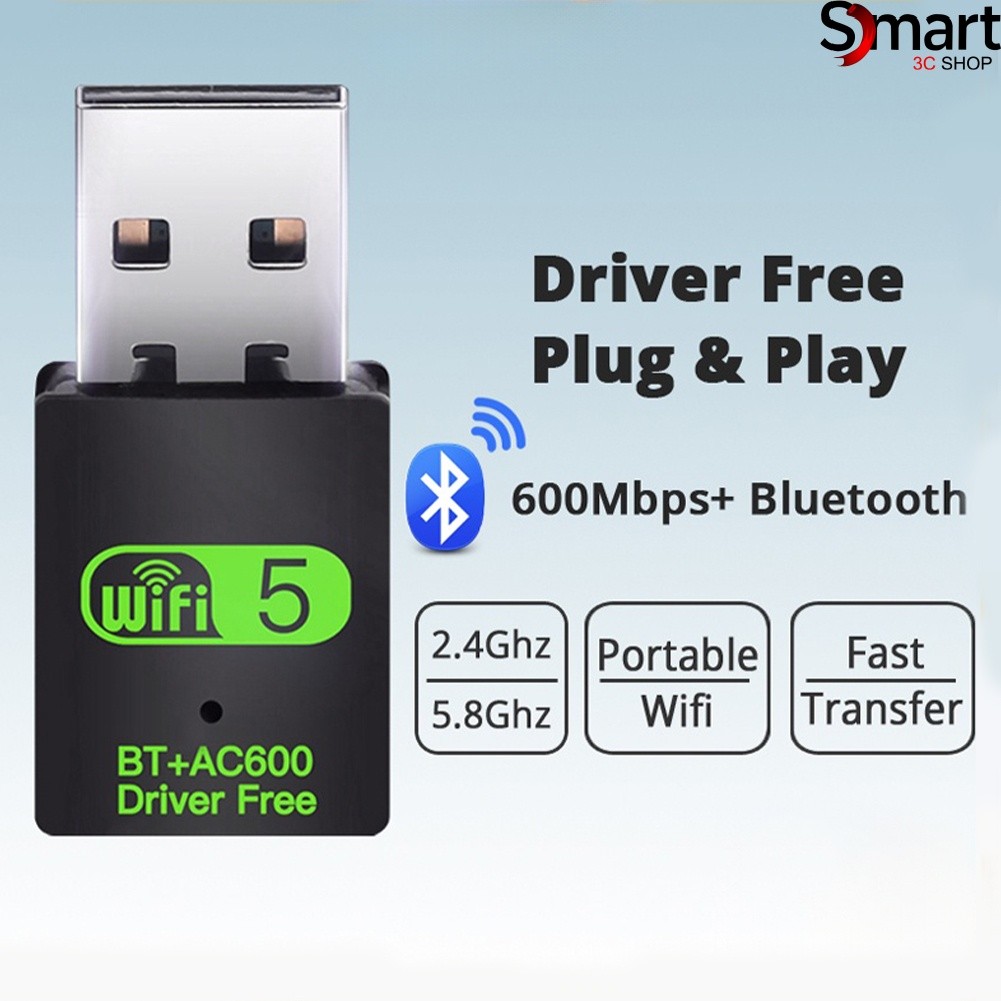 PC WiFi receiver 600Mbps WiFi Adapter USB Wifi Dongle Bluetooth ...