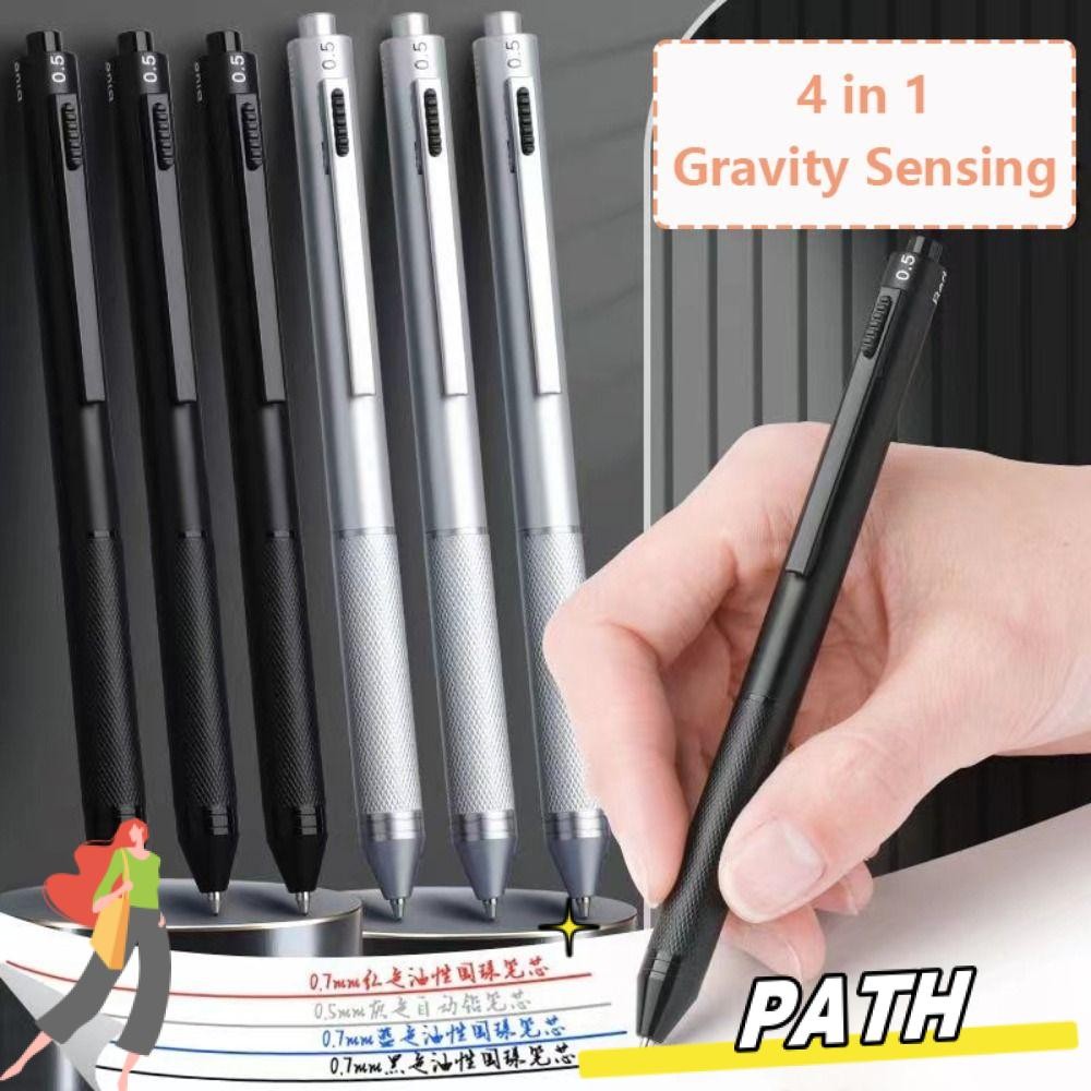 PATH Gravity Sensing Pen, Press Type 3 Colors Ink Multi-Function Pen ...