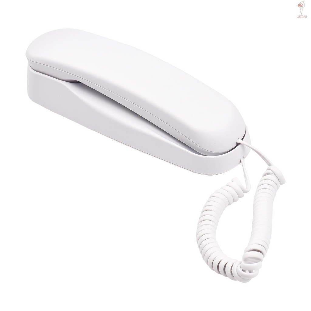 Mini Desktop Corded Landline Phone Fixed Telephone Wall Mountable Supports Mute/ Pause/Redial ...