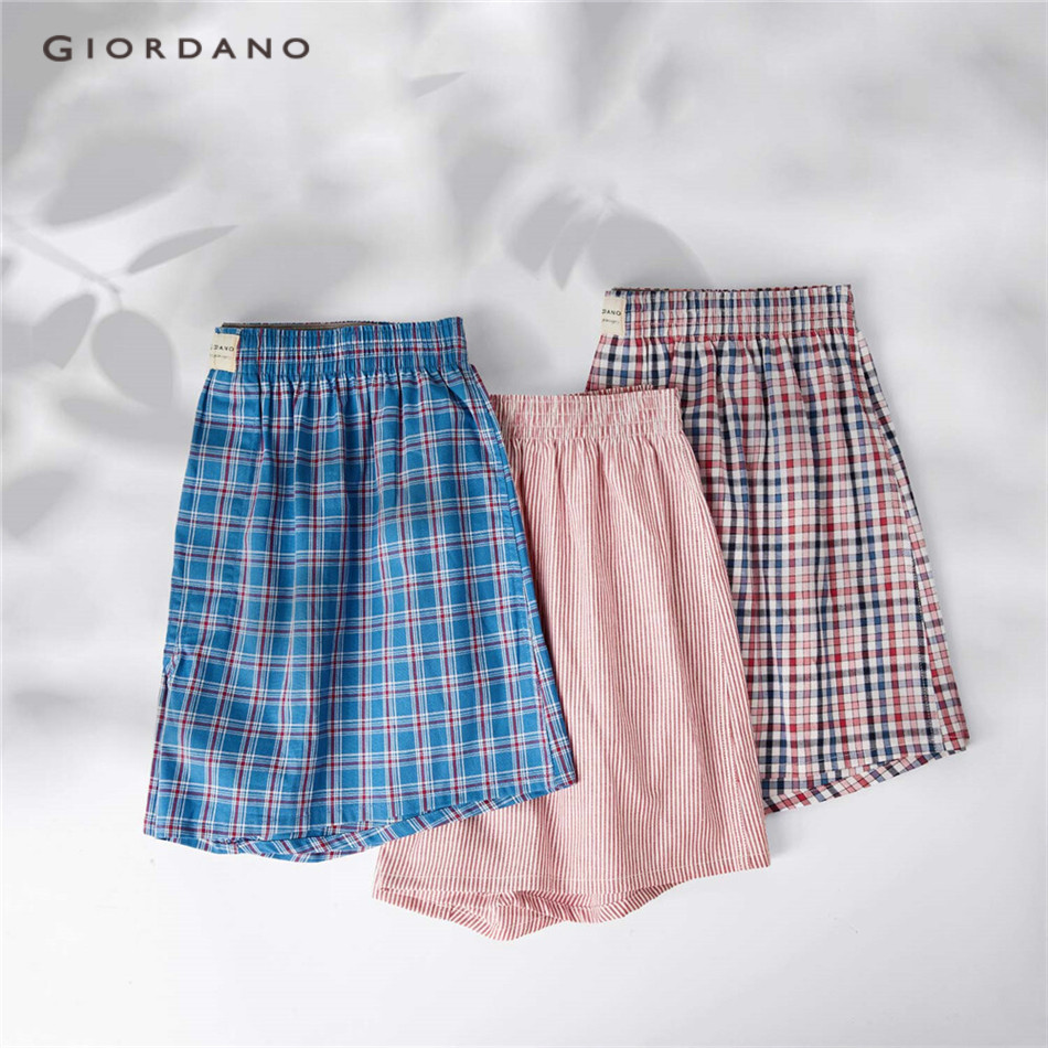 GIORDANO MEN 3-Pack 100% cotton contrasting boxers 18174139 | Shopee ...