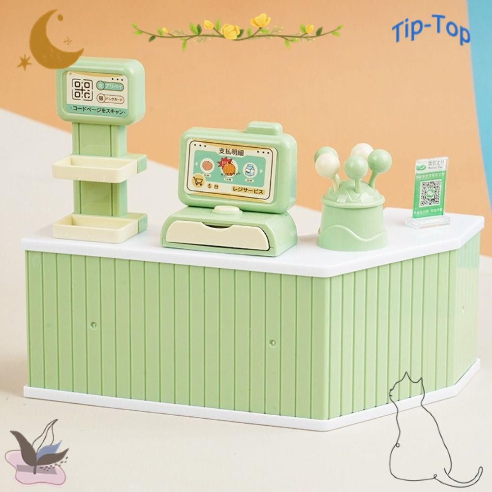 TIP-TOP Dollhouse Supermarket Simulation Cash Register, Photo Prop High ...