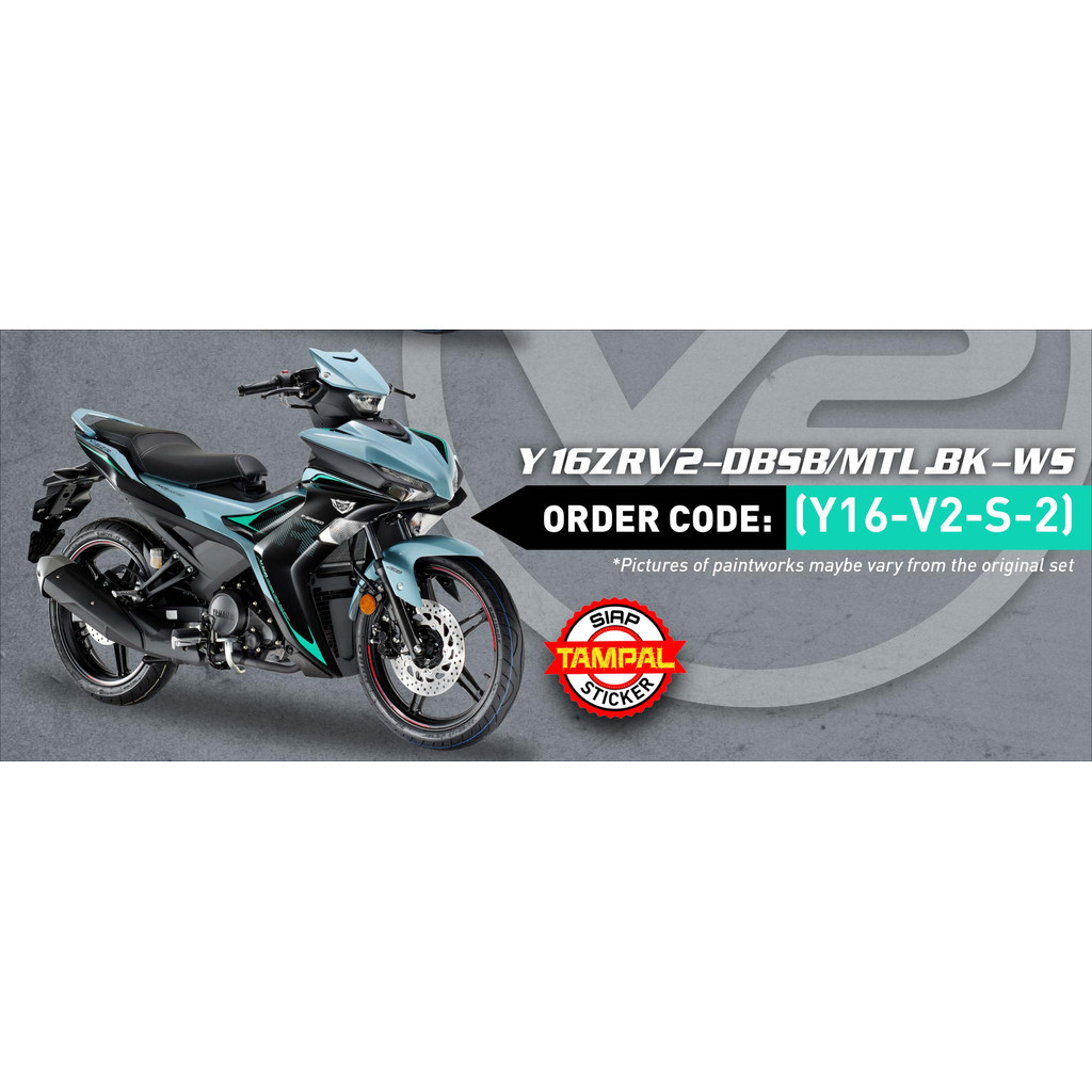 Y16 V2 Cover Set Ocean Neon 2024 Stripe Tampal I VELOZI Sticker Tampal ...
