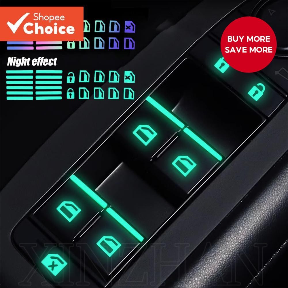 Fluorescent Window Lifter Switch Decals - Car Interior Styling ...