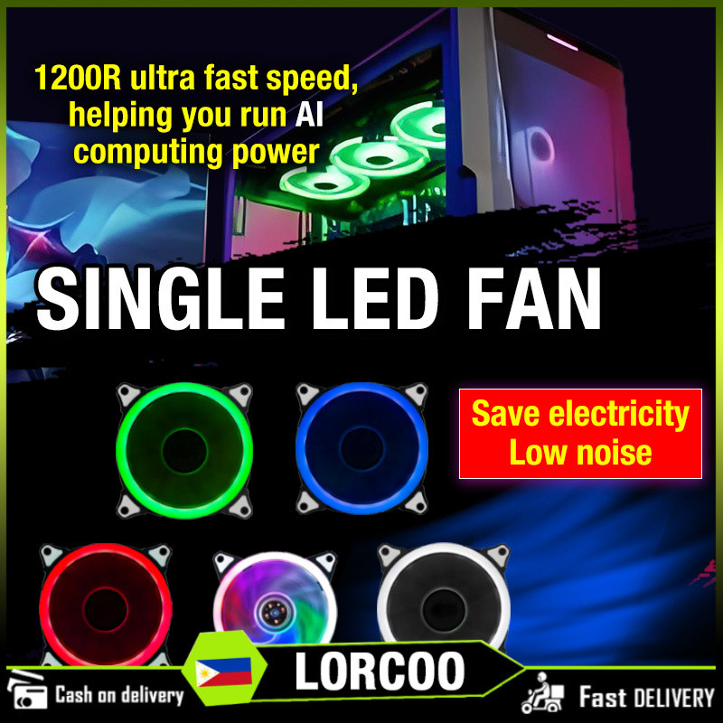 Fan Single Color and Aurora Case RGB For Desktop PC Case | Shopee ...