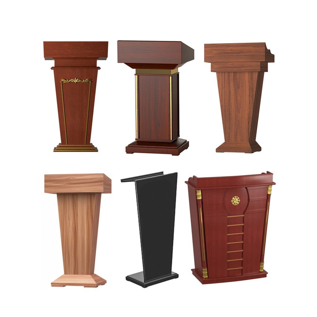Solid Wood Speech Platform Speaking Platform Reception Desk Hotel ...