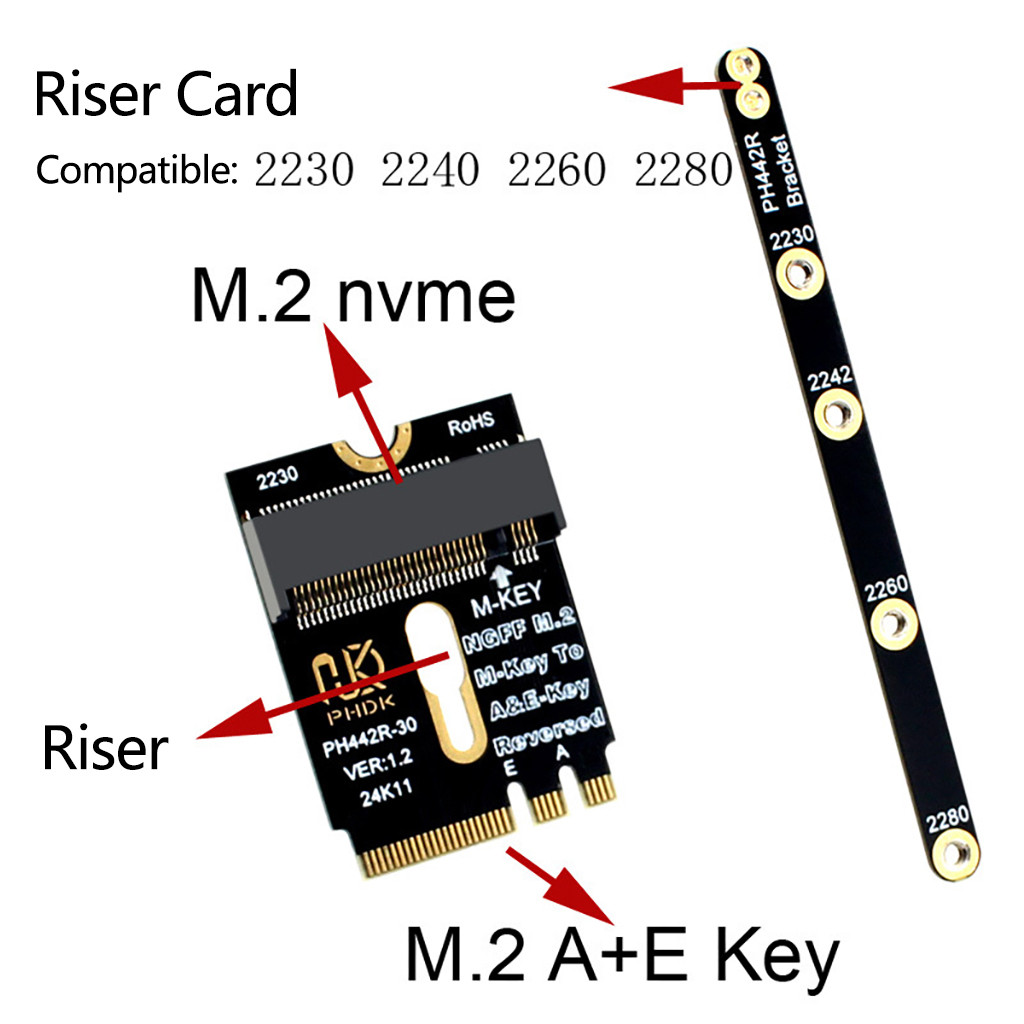 M.2 Wifi Adapter For M.2 Wifi To NVME SSD Adapter Card Pcie4.0 M Key To ...